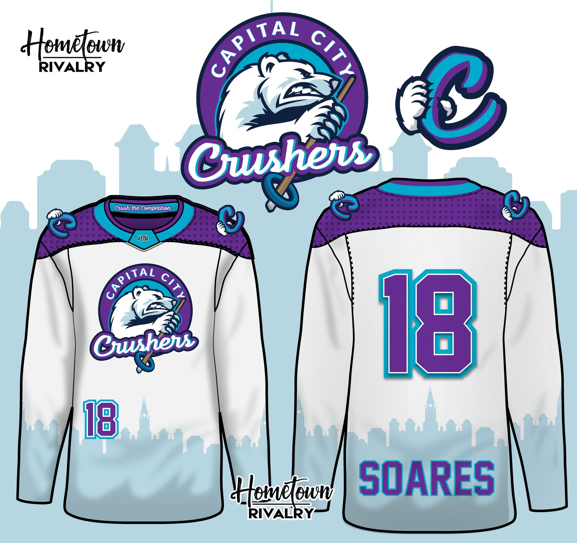 Free Ringette Colouring Page – Hometown Rivalry